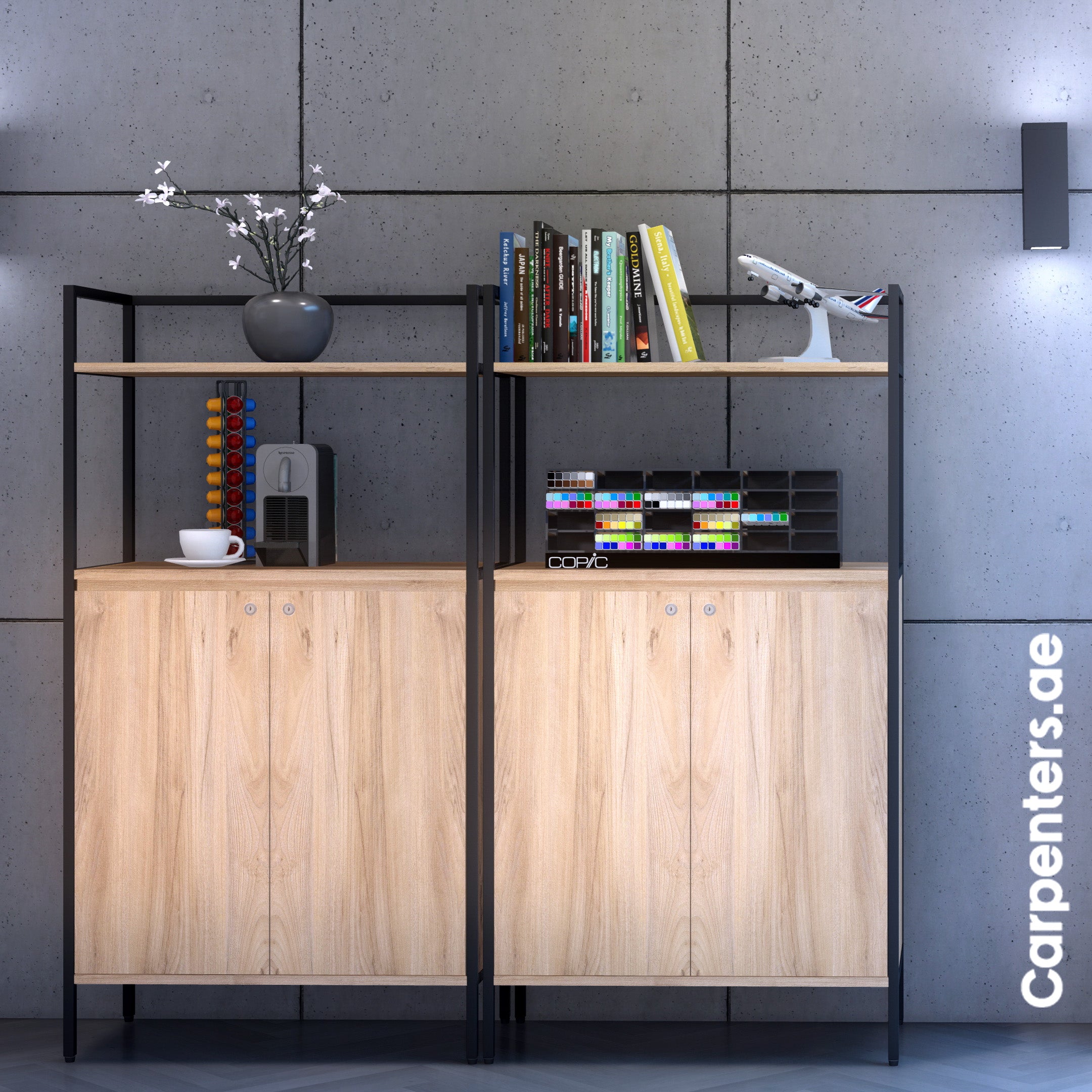 SKETCH Mid-height cabinet with shelves